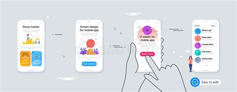 Payment Eye Detect And Clock Minimal Line Icons For Web Application Printing Vector Stock