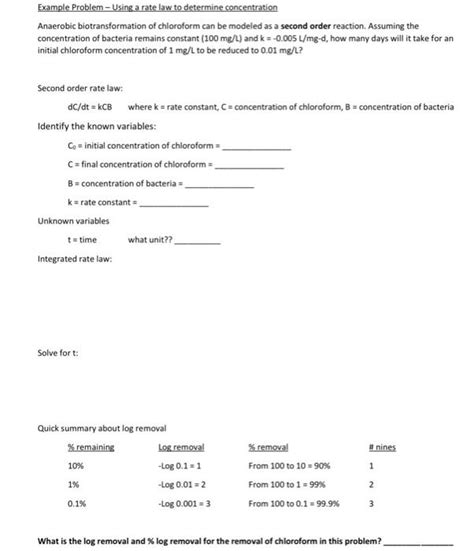 solved example problem using a rate law to determine