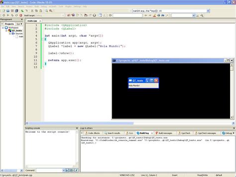 Tutorial No 1 Hola Mundo QT Mundo Choc Cac
