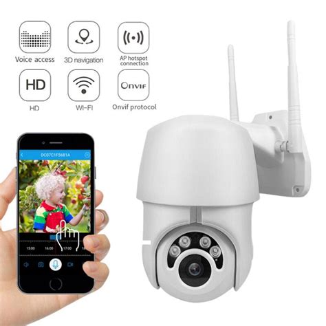 Купольная беспроводная камера видеонаблюдения PTZ IP Wi Fi 1080P ИК 4 ...