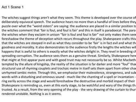 Macbeth Grade Notes Scene By Scene Teaching Resources