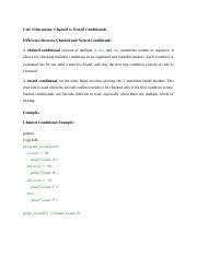 Understanding Chained Vs Nested Conditionals In Programming Course Hero