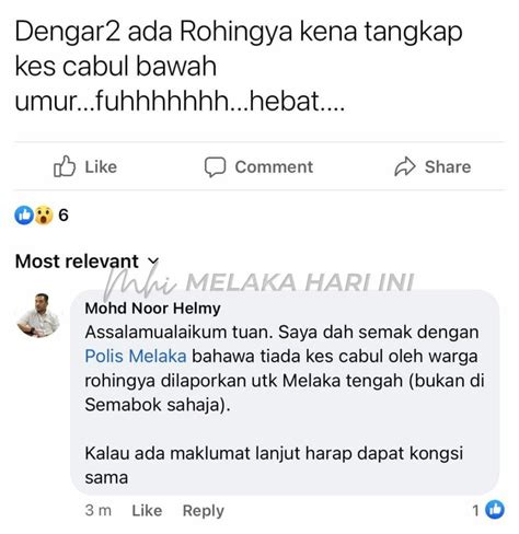 ‘jangan Ada Lagi Warga Rohingya Di Melaka Adun Duyong