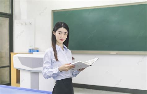 Professional Portrait Of Classroom Female Teacher Background Classroom