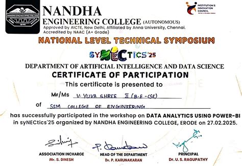 Dataanalytics Powerbi Symposium Nandhaengineeringcollege