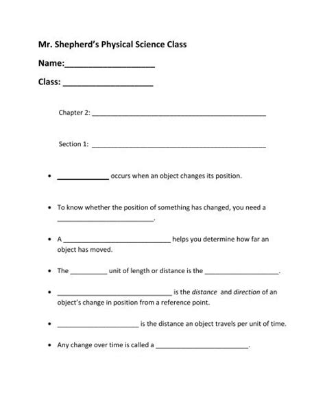 Chapter Section Notes
