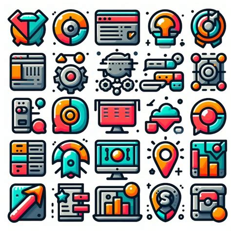 Premium Photo A Most Used Webdesign Icons Three Sizes Ui Set Vector Illustration