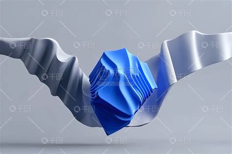3d设计ai数字艺术 深度学习科技3d渲染抽象现代蓝色立方体灰色波浪布料插画 Ai图片免费下载 Png格式 4032像素 编号71871955 千图网