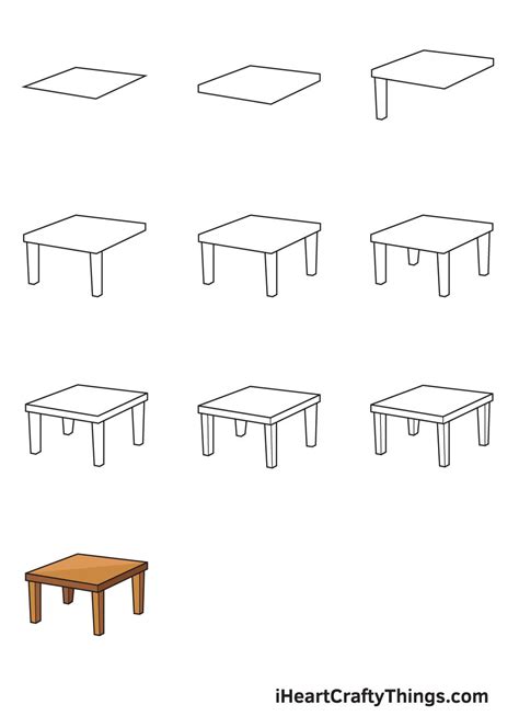 How To Draw A Table Step By Step Guide Easy Drawings Drawing Table Easy Doodles Drawings