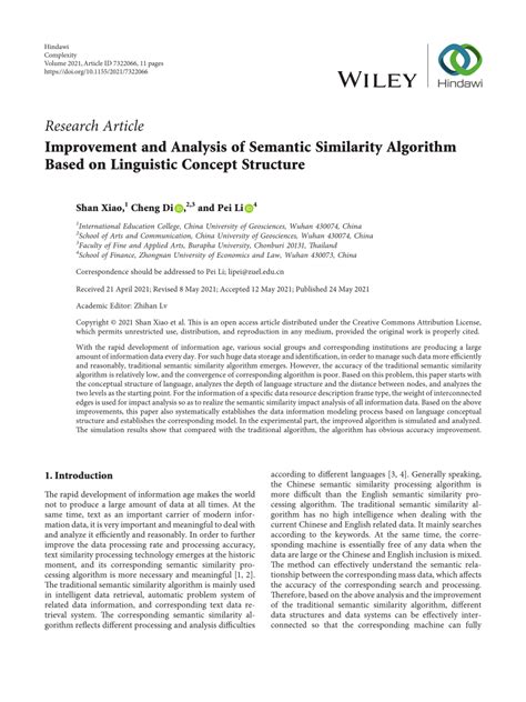 Pdf Improvement And Analysis Of Semantic Similarity Algorithm Based