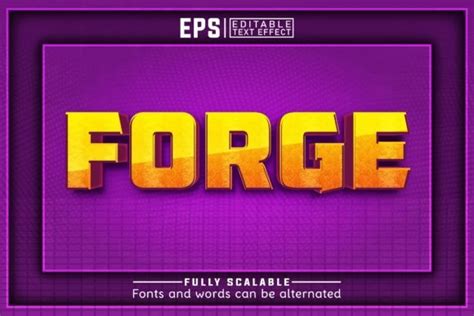 Forge 3d Editable Text Effect Graphic By Pixelscreator · Creative Fabrica