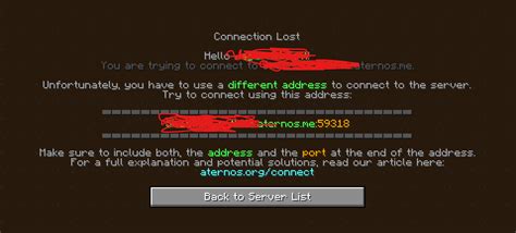 Error Server Changed Its Own IP Server Aternos Community