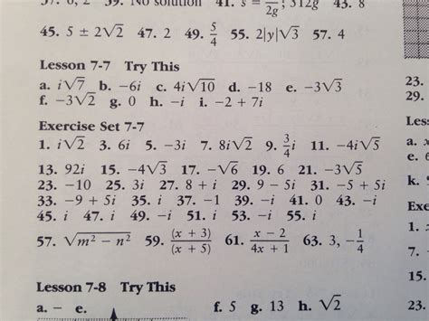 Complex Numbers Homework Ms Fujies Math Class