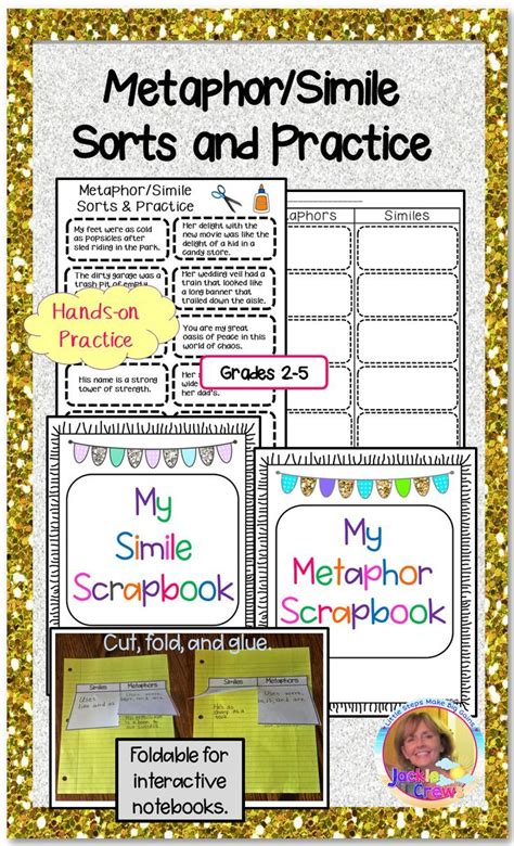 Metaphor Simile Sorts And Practice Literacy Center Similes And Metaphors Vocabulary
