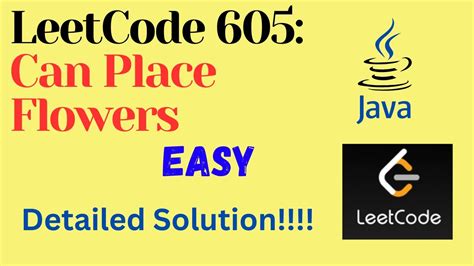 leetcode 605 can place flowers easy java detailed solution