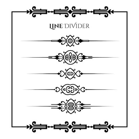Premium Vector Ornament Line Divider Collection