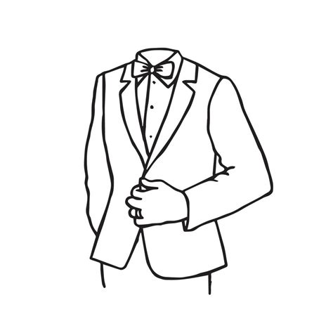 Drawing Of A Tuxedo