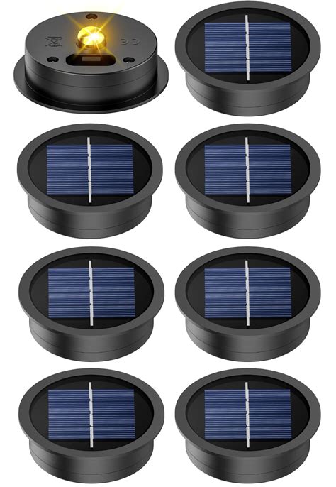 8 Pack Solar Light Replacement Tops 2 76 Inch Top 2 36 Inch Bottom