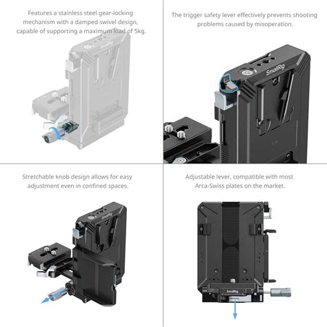 Smallrig V Mount Battery Mount Plate Kit 5227