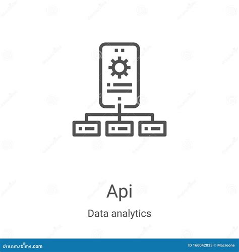 Api Icon Vector From Data Analytics Collection Thin Line Api Outline
