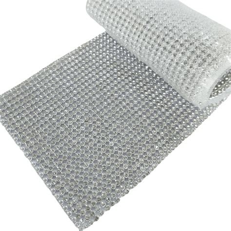 Manta Strass Prata 10x45cm Materiais Para Artesanato Peças De Gesso