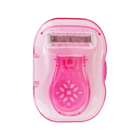 Mini Rastrillo Portátil Para Viaje Color Rosa Waldos