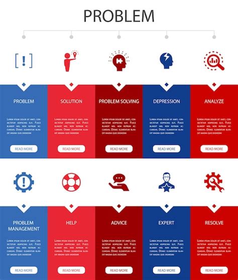 Premium Vector Problem Infographic 10 Option Color Design Solution Depression Analyze