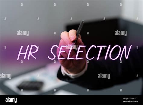 Handwriting Text Hr Selection Word For Process And Approached By Human Resources When Hiring
