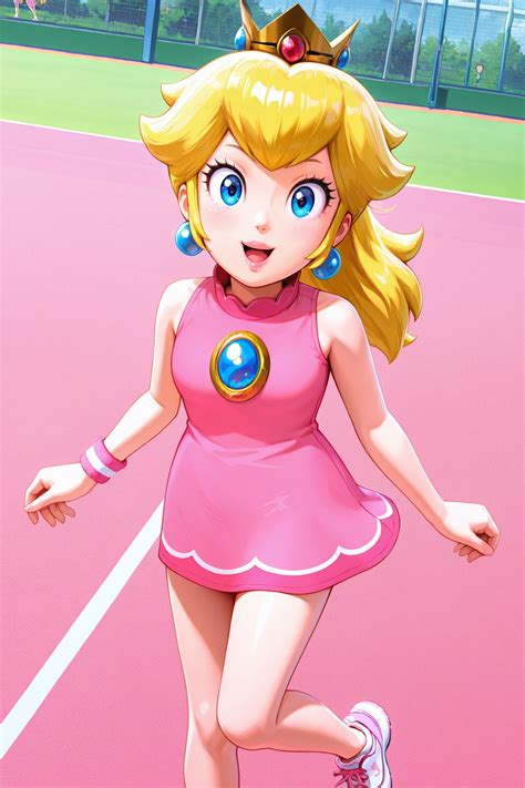 Princess Peach Mario Tennis Aces V1 Image Created By Awawa