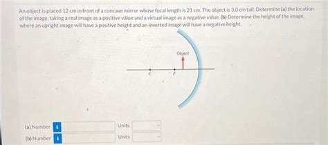 solved an object is placed 12 cm in front of a concave