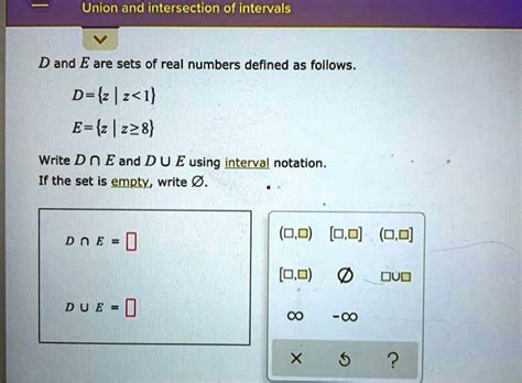 Interval Notation Union