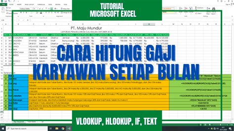 Cara Menghitung Gaji Karyawan Bulanan Dengan Excel MASTDICKY