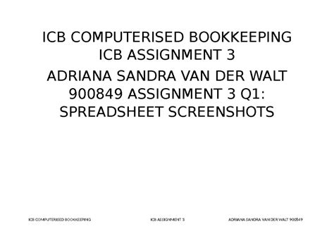 Icb Computerised Bookkeeping Assignment 3 Thabos Spring Cleaning