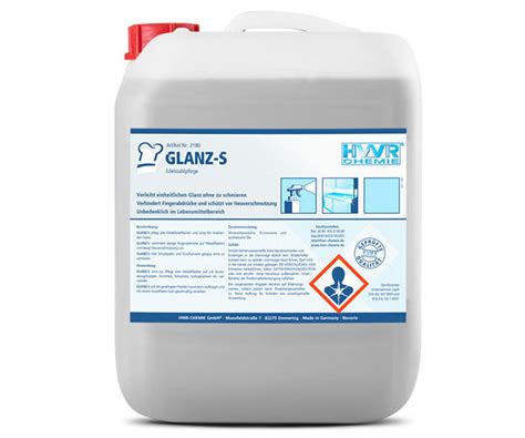 GLANZ-S | HWR-CHEMIE | Edelstahlpflege für den Lebensmittelbereich
