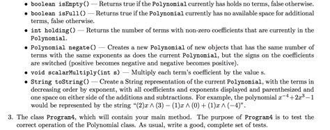 Solved Polynomial Representation In Java I Have No Idea How Chegg