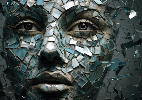 Premium Photo An Installation Art Piece Consisting Of Shattered