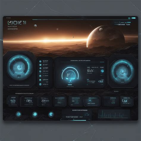 Scifi Rainmeter Ui With System Monitoring Capbilit By