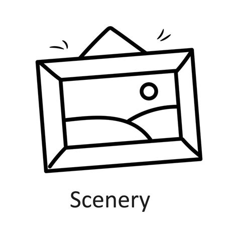 Scenery Vector Outline Icon Design Illustration Household Symbol On