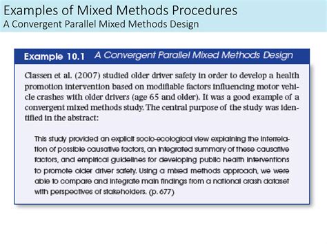 Chapter Ten Mixed Methods Procedures Pptx
