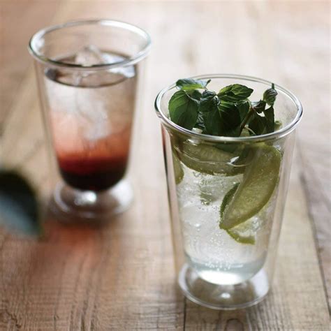 Set Of 2 Double Walled Cocktail Glasses Kinto Cast 290 Ml 981 Fl