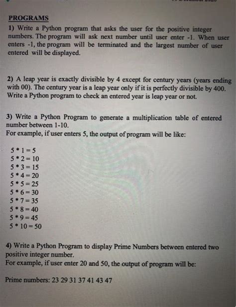 Solved Programs 1 Write A Python Program That Asks The User