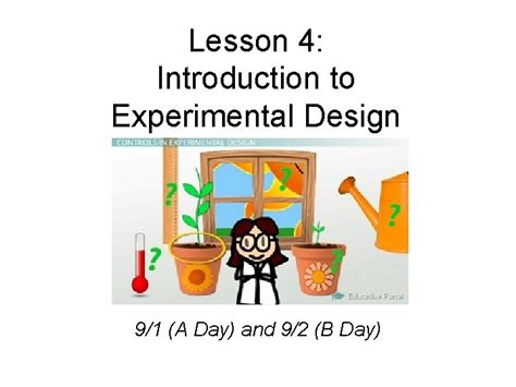 Lesson Introduction To Experimental Design A