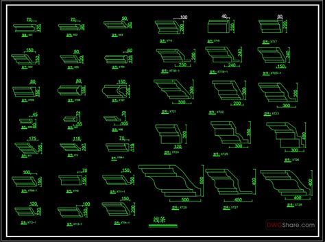 115neoclassical Style Decor Cad Design Elements