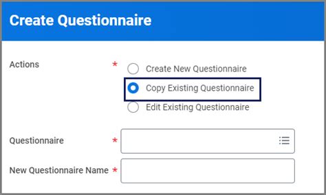 Create Questionnaire For Job Requisition