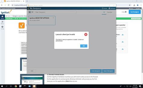 Unable To Start Designer Or Client Error This Launch Jar Signature Is