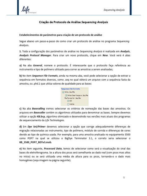 tutorial sequencing analysis pdf