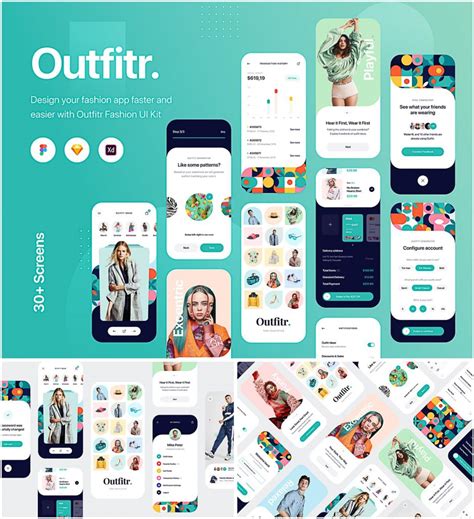 Outfitr Figma Sketch Adobe Xd Ui Kit Free Download