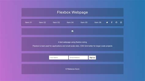 Flexbox Webpage