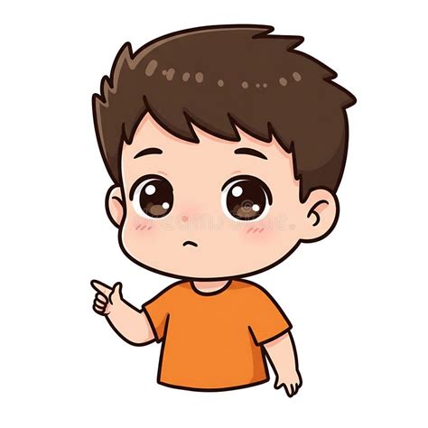 Cute 3d Boy Character Thinking And Questioning Stock Vector