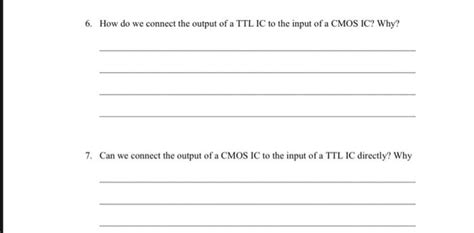 Solved How Do We Connect The Output Of A TTL IC To The Chegg Com